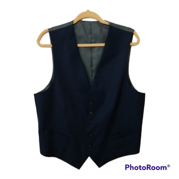 Suits & Blazers | Mens Dark Blue Vest Size L | Poshmark